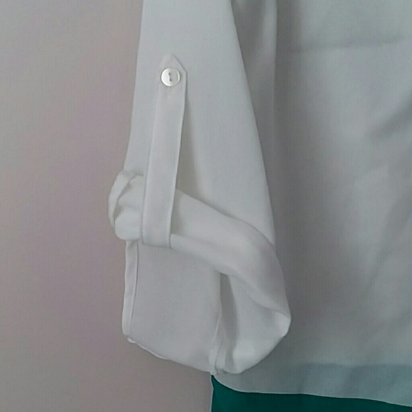 BCX | Tops | Bcx Color Block Sheer Tunic Small | Poshmark